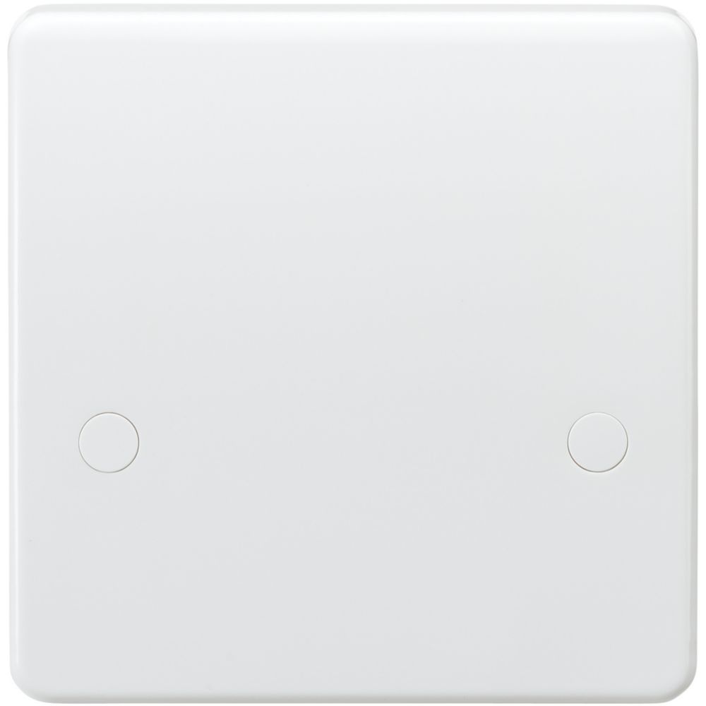 Knightsbridge Curved Edge 45A Unswitched Cooker Outlet Plate White ...