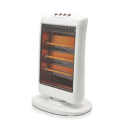 Essentials 1200W Electric Freestanding Quartz Oscillating Heater White ...