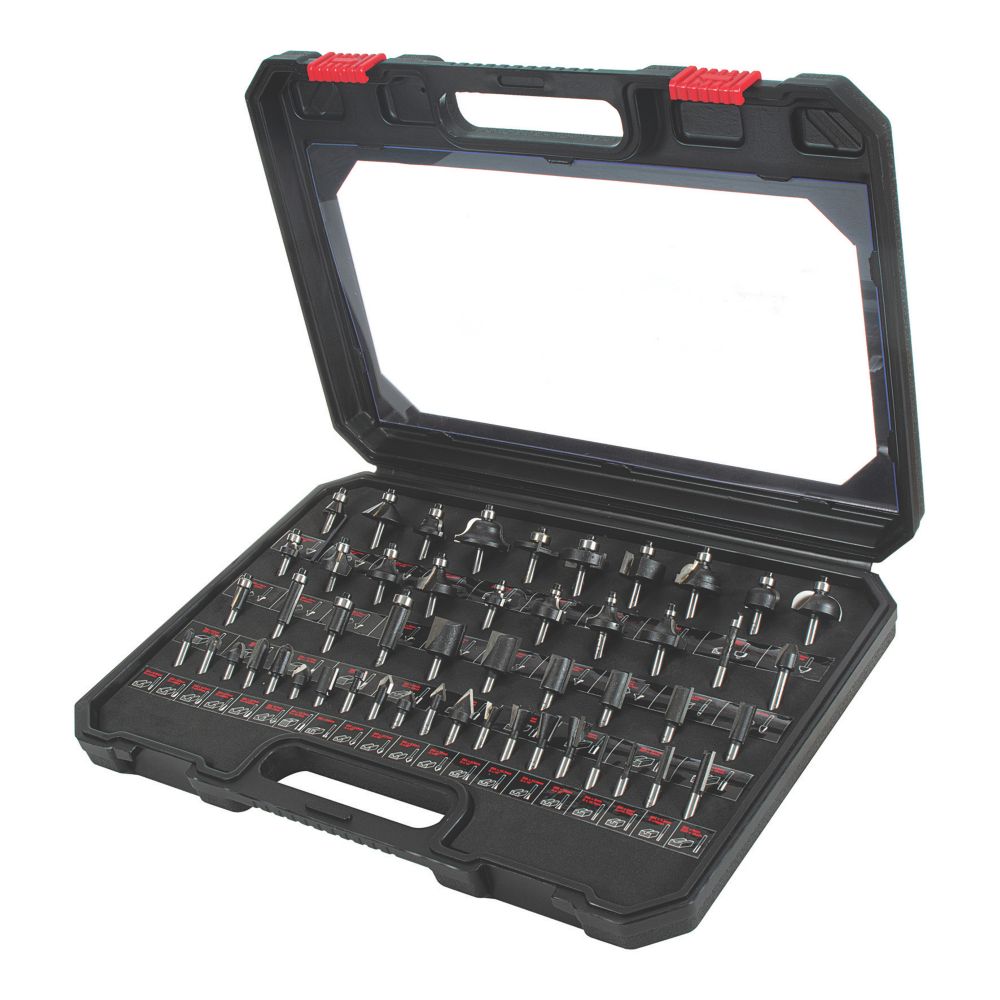 Trend 1/4" Shank Router Cutter Set 50 Pieces - Screwfix
