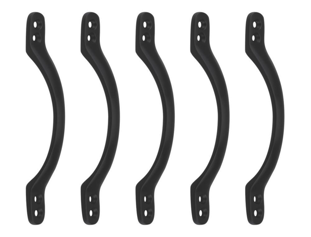 Smith & Locke Sash Window Handles Matt Black 132mm x 14mm 5 Pack - Screwfix
