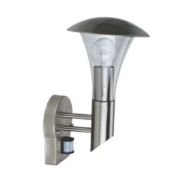 Essentials Outdoor Cone Wall Light With PIR Sensor Stainless Steel ...