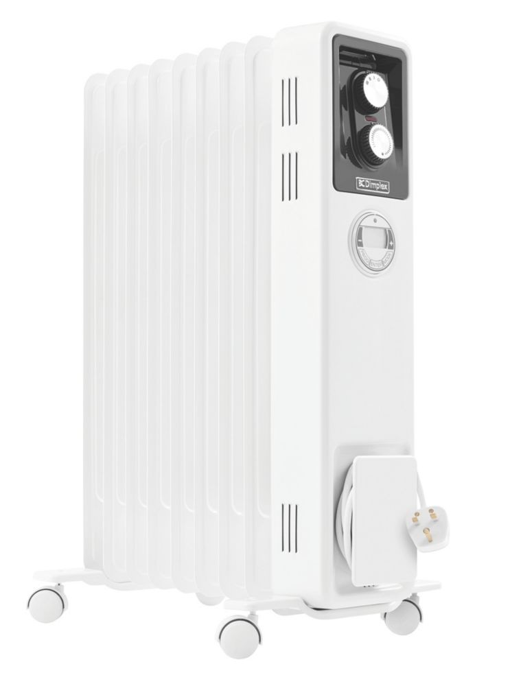Dimplex 2000W Electric Freestanding Oil-Filled Radiator - Screwfix