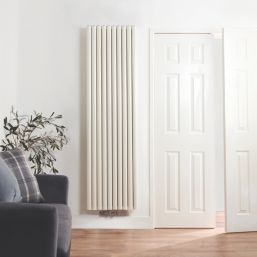 Time RADIANT 1800mm x 495mm 6120BTU White Vertical Designer Radiator ...