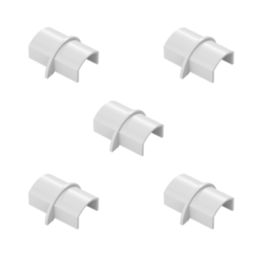 D-Line Trunking Connectors 20mm x 10mm 5 Pack - Screwfix