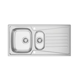 Clearwater Trion 1.5 Bowl Stainless Steel Kitchen Sink 1000mm x 500mm ...