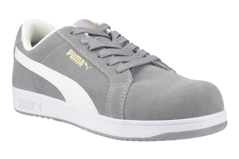 Puma Iconic Low Size 12 Grey Safety Trainers - Screwfix