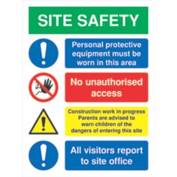 Site Safety Signs 800mm x 600mm - Screwfix