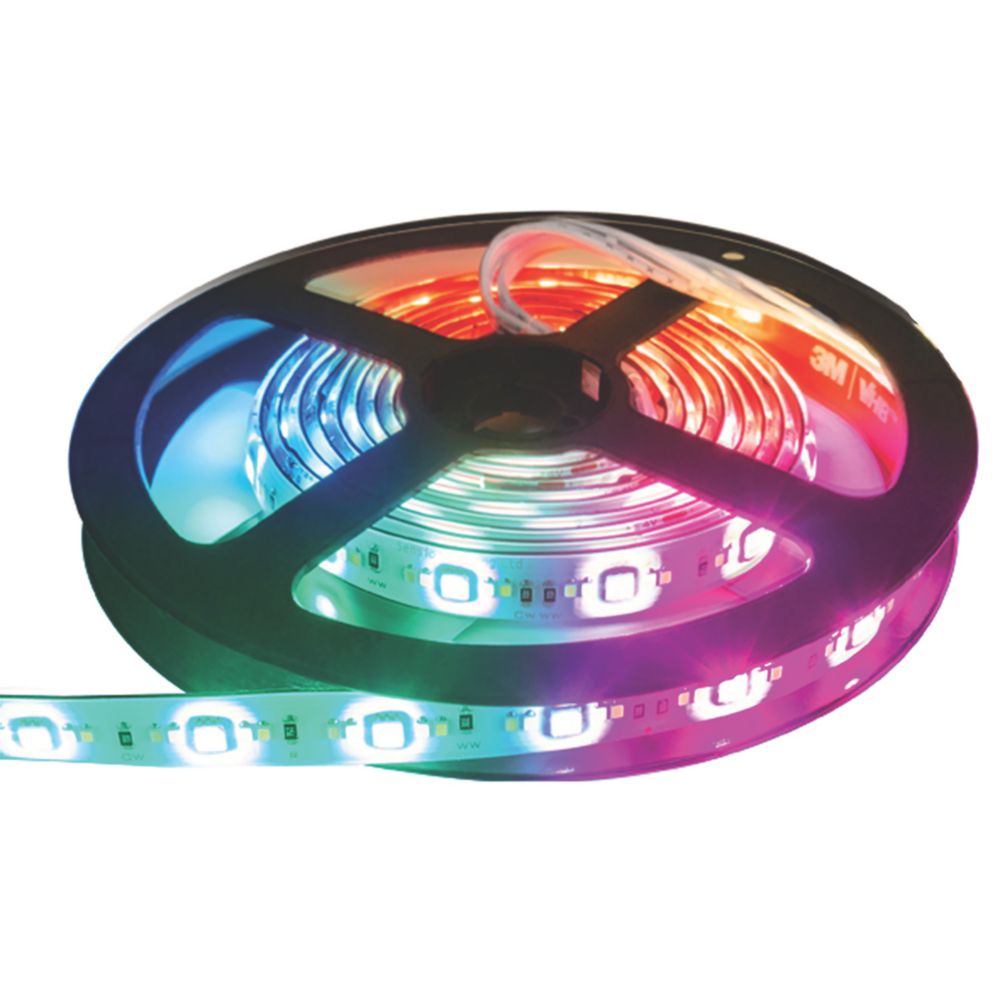 Sensio Flux RGBWW 5m LED Smart Colour Changing Flexible Strip Light 25W ...