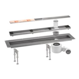 McAlpine CD800-O-P Slimline Channel Drain Polished Stainless Steel ...