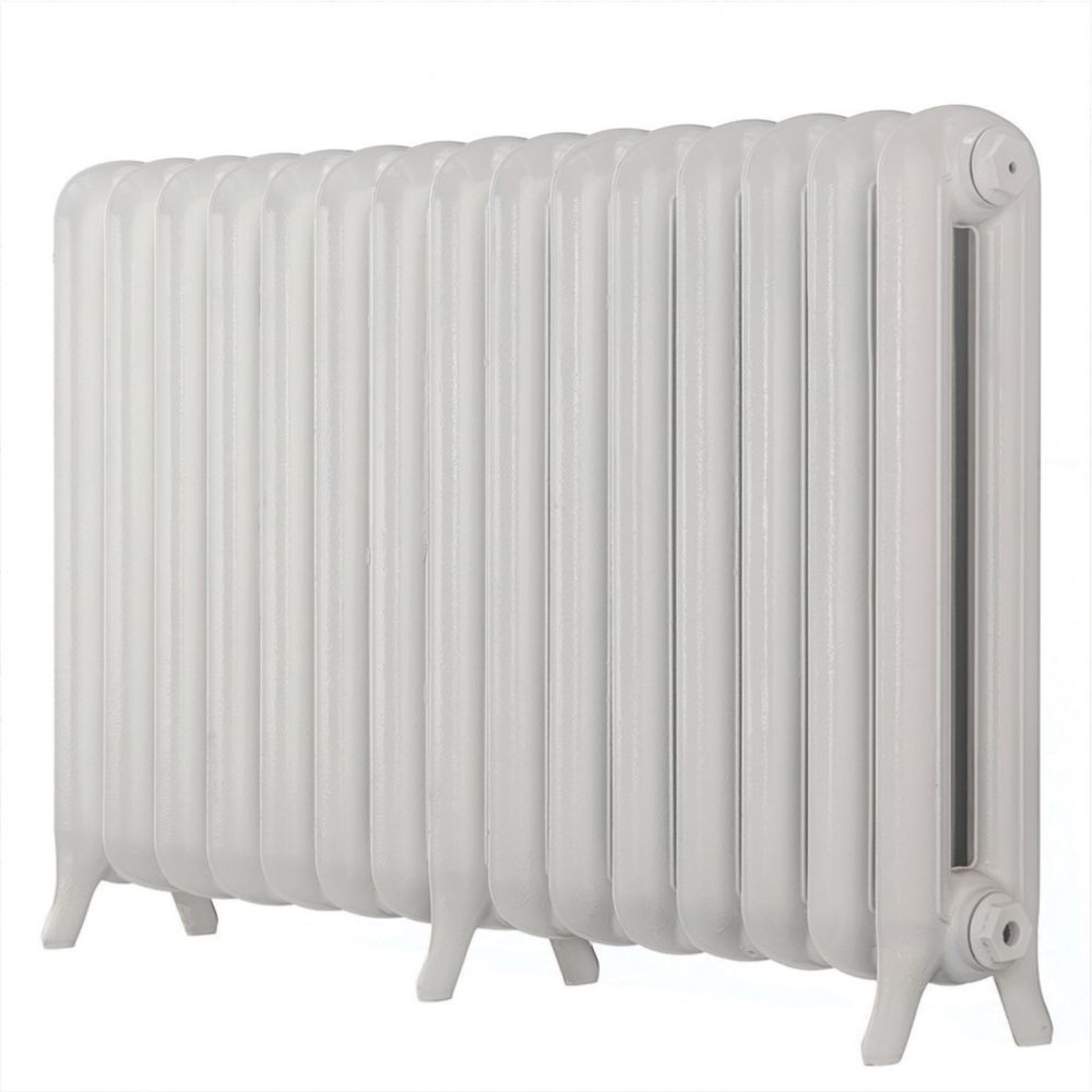 Arroll 748mm x 1174mm 5670BTU White Cast Iron 2 Column Radiator - Screwfix