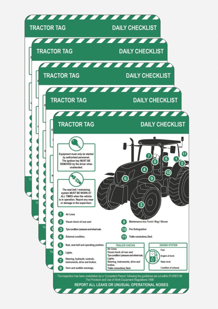 Scafftag Tractor Tag Inserts 10 Pack - Screwfix