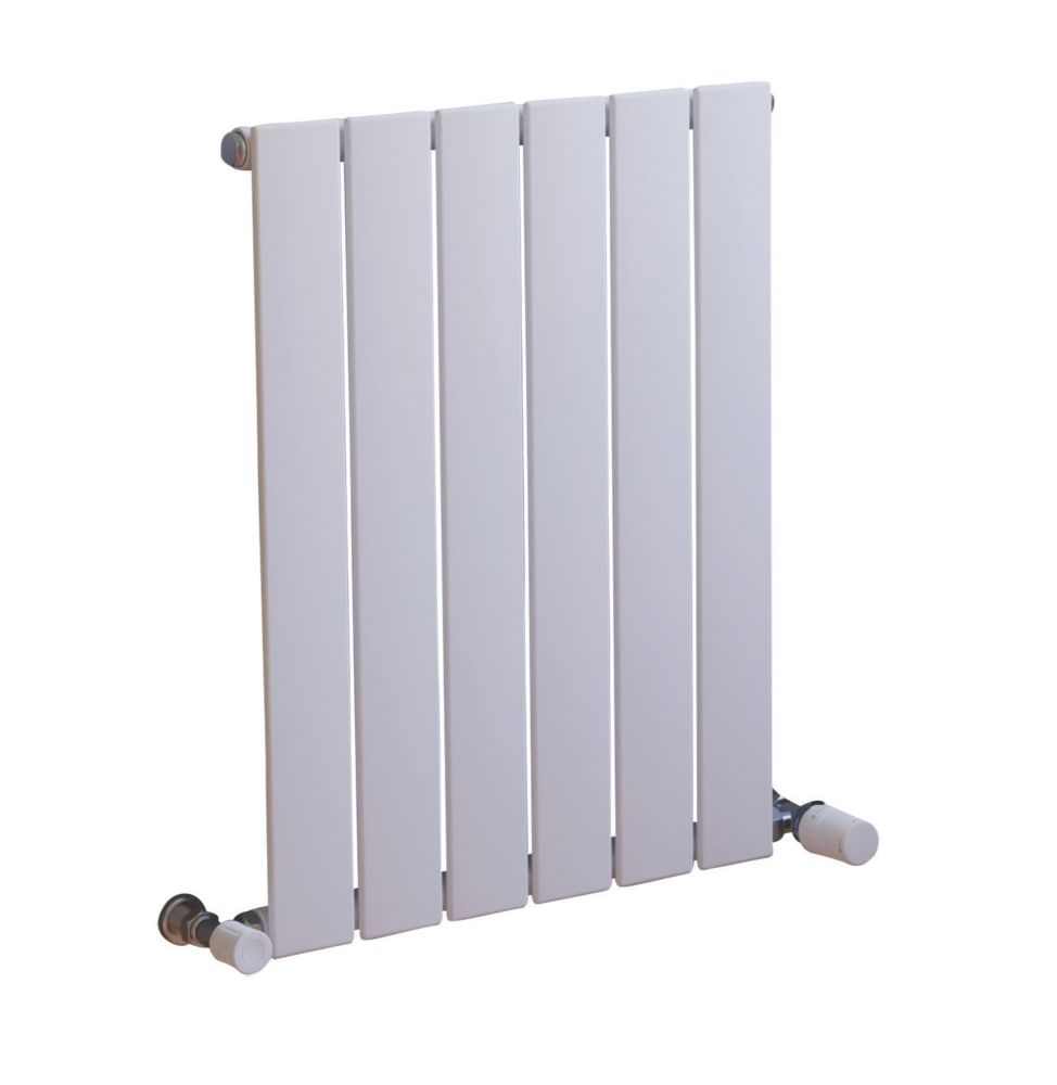 Ximax 600mm x 445mm 1055BTU White Vertical Designer Radiator - Screwfix