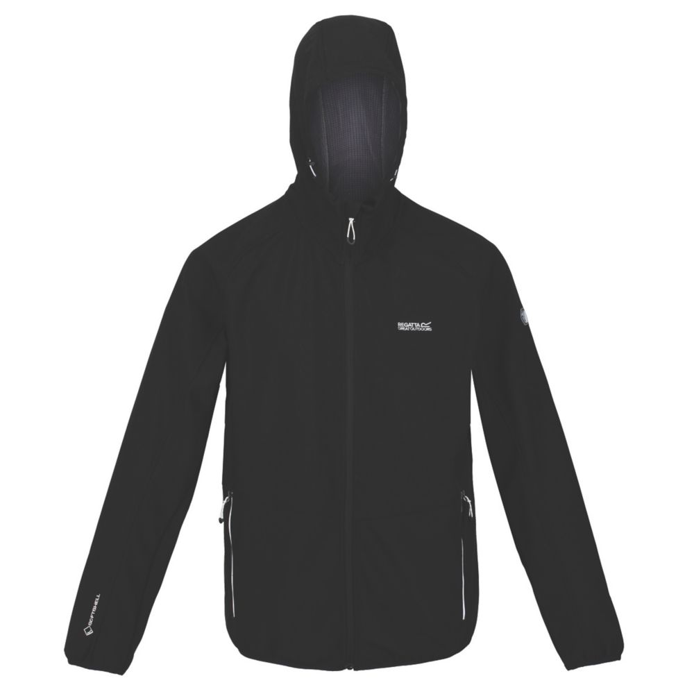 Regatta Arec III Soft Shell Jacket Black 2X Large 47" Chest - Screwfix