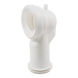 Flomasta Rigid 90° Angled Swan Neck Pan Connector White 300mm - Screwfix