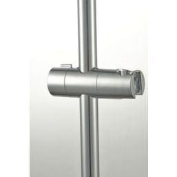 Swirl Shower Rail with Slider Chrome 700mm - Screwfix
