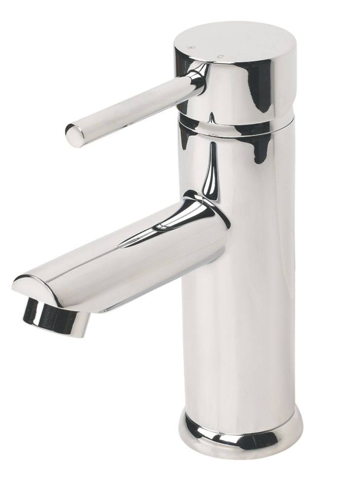 Refurb Swirl Essential Chrome 145mm Cloakroom Lever Mono Basin Mixer ...