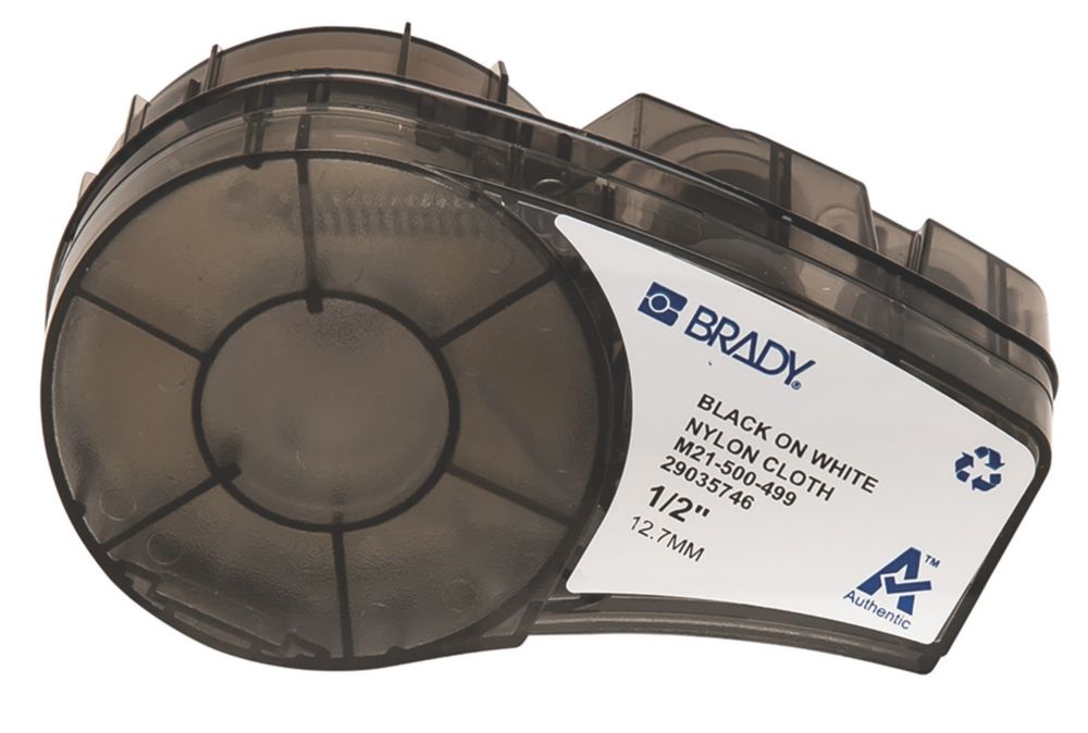 Brady 110894 Nylon Cloth Patch Panel and Labels 12.7mm x 4.88m - Screwfix