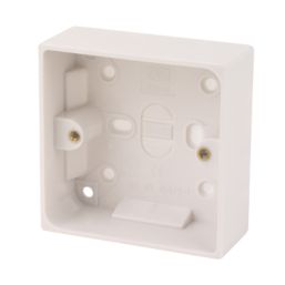 Essentials 1-Gang Surface Pattress Back Boxes 32mm 5 Pack - Screwfix