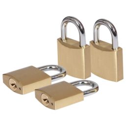 Smith & Locke Padlock 38mm 4 Pack - Screwfix