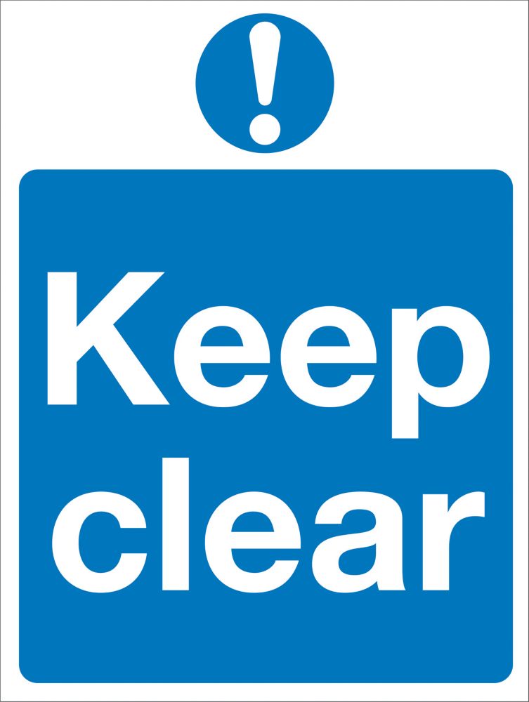 "Keep Clear" Sign 200mm x 150mm - Screwfix
