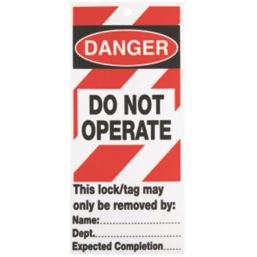 Essentials 'Danger Do Not Operate' Safety Maintenance Tags 10 Pack ...