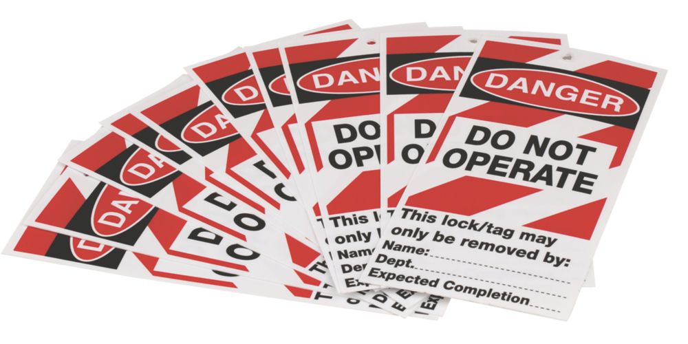 Essentials 'Danger Do Not Operate' Safety Maintenance Tags 10 Pack ...