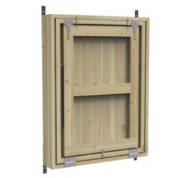 Forest Fold Down Timber Garden Wall Bar 1830mm x 770mm - Screwfix