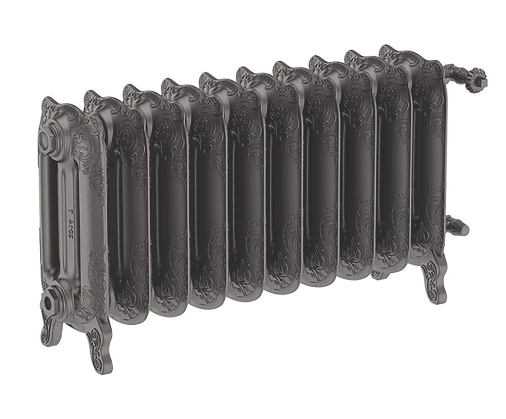 Terma Oxford 3-Column Cast Iron Radiator 470 x 852mm Raw Metal 2928BTU ...