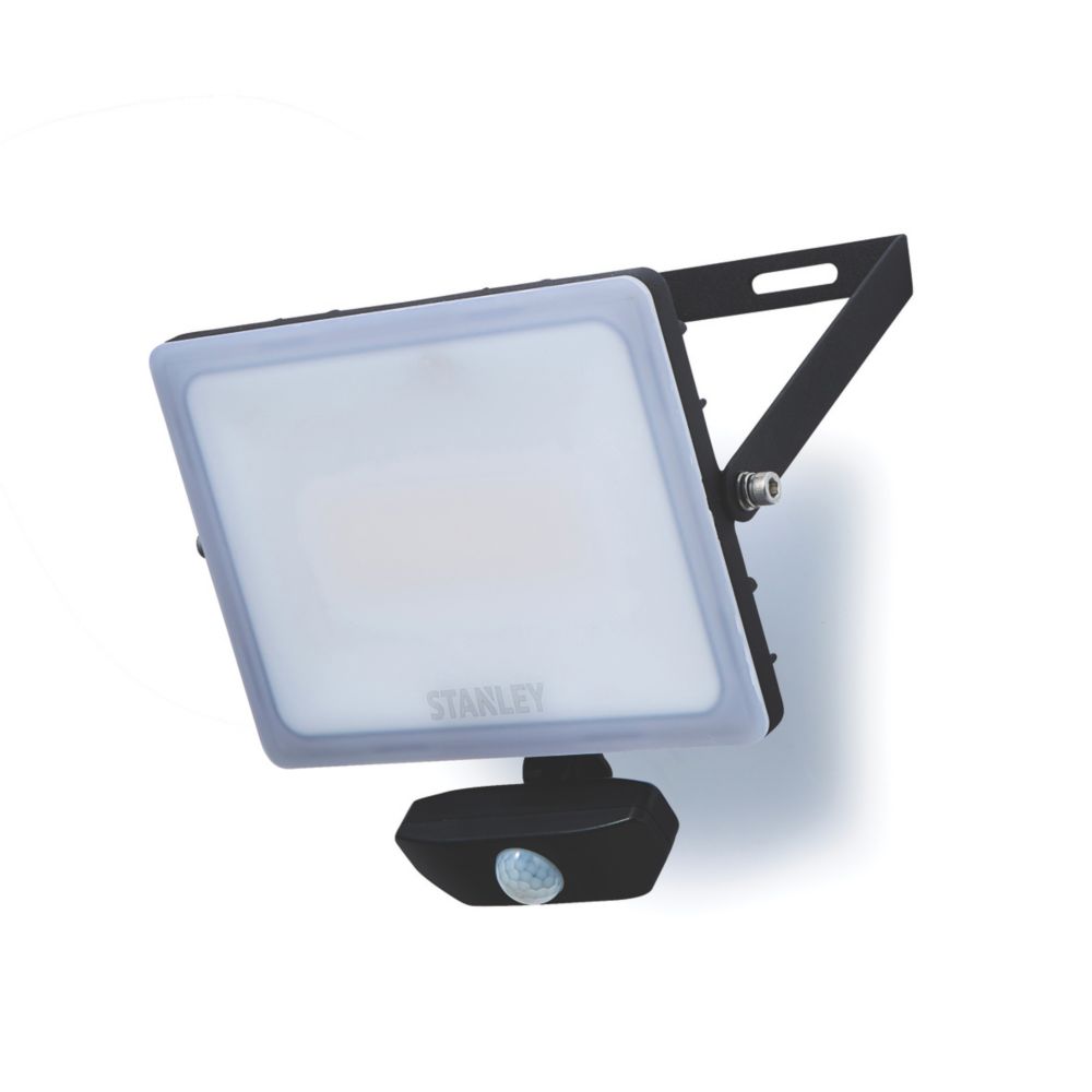 Stanley Outdoor LED Slimline Floodlight With PIR Sensor Black 50W ...