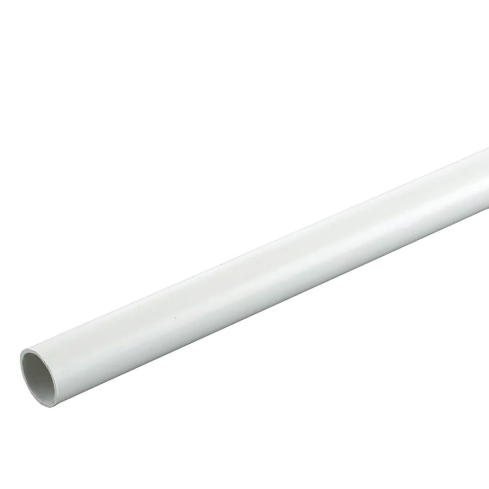 Deta TTE Round uPVC White Conduit 25mm x 2m - Screwfix