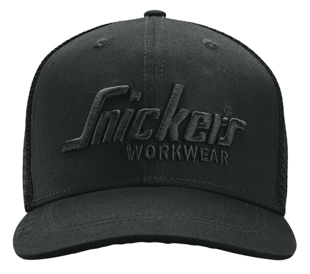 Snickers 9001 SW Trucker Cap Black One Size - Screwfix