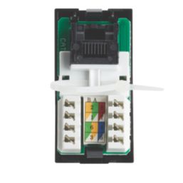 Contactum Media Modular RJ45 Ethernet Socket Black - Screwfix