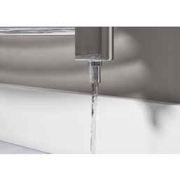 ETAL Shut-off 15mm x 1/2" White / Chrome Angled Modern Thermostatic ...