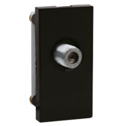 LAP Modular F-Type Satellite Socket Black - Screwfix