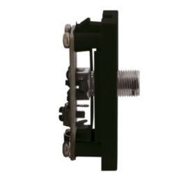 LAP Modular F-Type Satellite Socket Black - Screwfix