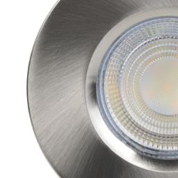 LAP Ubertas Fixed LED Downlights Brushed Nickel 4W 420lm 10 Pack - Screwfix