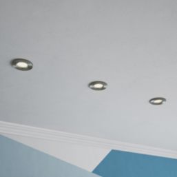 LAP Ubertas Fixed LED Downlights Brushed Nickel 4W 420lm 10 Pack - Screwfix