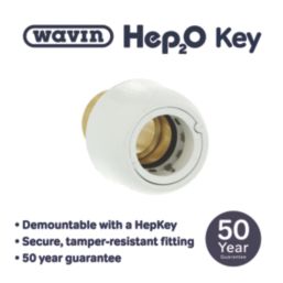 Hep2O Plastic Push-Fit Adapting Male Coupler 22mm x 3/4" - Screwfix