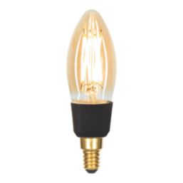 LAP E14 Candle LED Virtual Filament Smart Light Bulb 4.2W 470lm 3 Pack - Screwfix