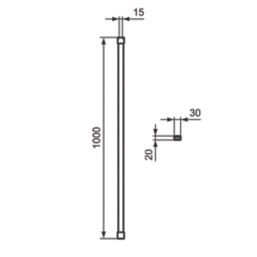 Ideal Standard Straight Ceiling Bracing Bracket 1000mm Silver - Screwfix
