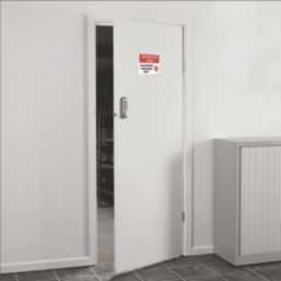 Smith & Locke Medium Duty Push-Button Lock 35mm Satin Silver - Screwfix