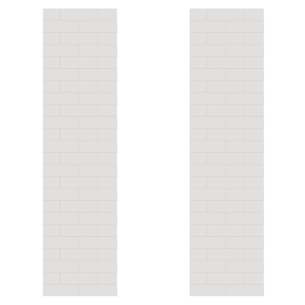 Fibo Urban Wet Wall Panelling Silk White Brick 2400mm x 600mm x 10.2mm ...