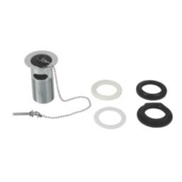 Flomasta Slotted Basin Waste with Rubber Plug & Chain - Screwfix