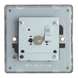 Contactum Lyric 1-Gang F-Type Satellite Socket Brushed Steel with Black ...