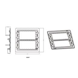 Knightsbridge Screwless Grid System 6-8-Module Grid Frame - Screwfix