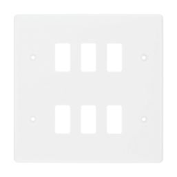 British General Nexus 800 Grid 6-Module Grid Faceplate White - Screwfix