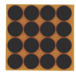 Fix-O-Moll Brown Round Self-Adhesive Felt Gliders 22mm x 22mm 48 Pack ...