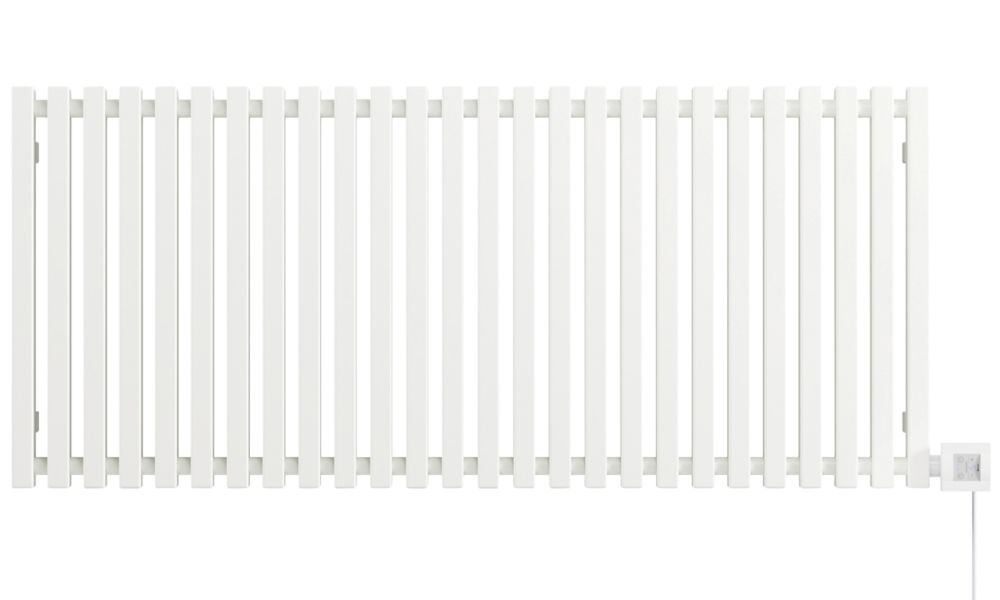 Terma Triga E Wall-Mounted Oil-Filled Radiator Textured White 1000W ...
