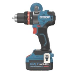 Erbauer ERI1107COM 18V 2 x 5.0Ah Li-Ion EXT Brushless Cordless Combi ...