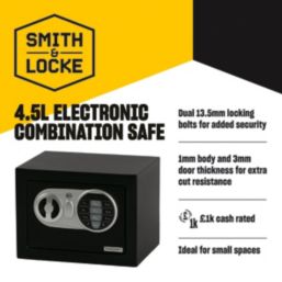 Smith & Locke Electronic Combination Safe 4.5Ltr - Screwfix